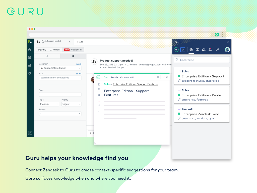 Guru App Integration with Zendesk Chat